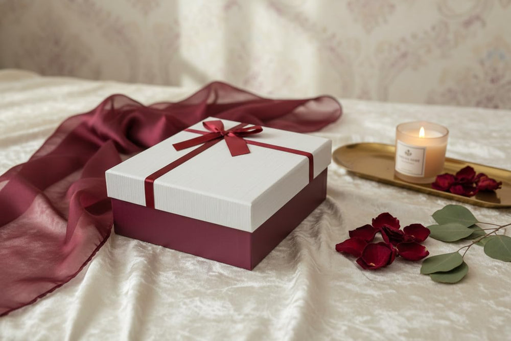 Luxury Burgundy/Cream Gift Boxes - Set of 3 | Emartbuy – EMARTBUY