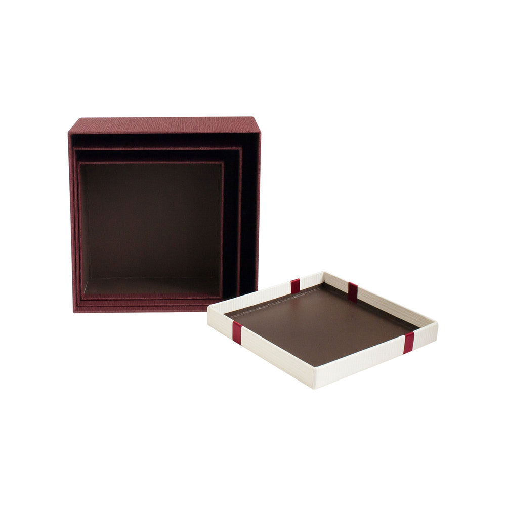 Luxury Burgundy/Cream Gift Boxes - Set of 3 | Emartbuy – EMARTBUY