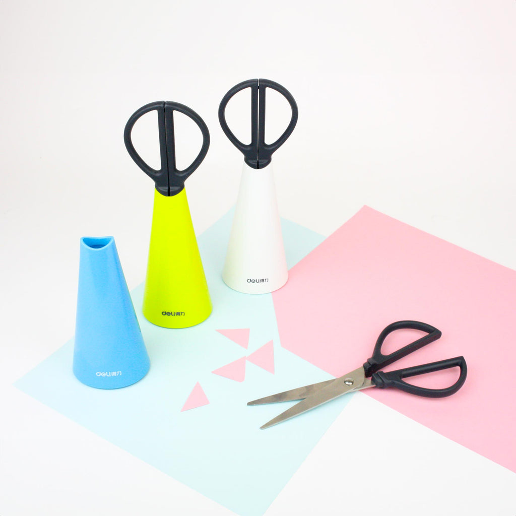 Handheld Scissors with Stand - Compact and Stylish (Green, Blue, White ...